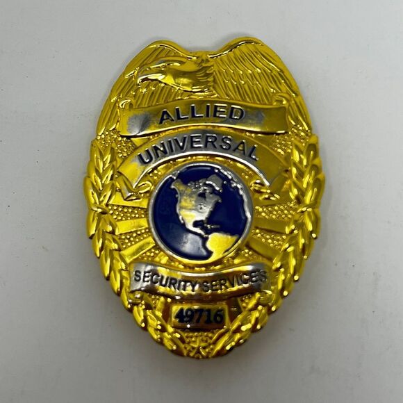 Design | Vintage Obsolete Allied Universal Security Service Gold Toned ...